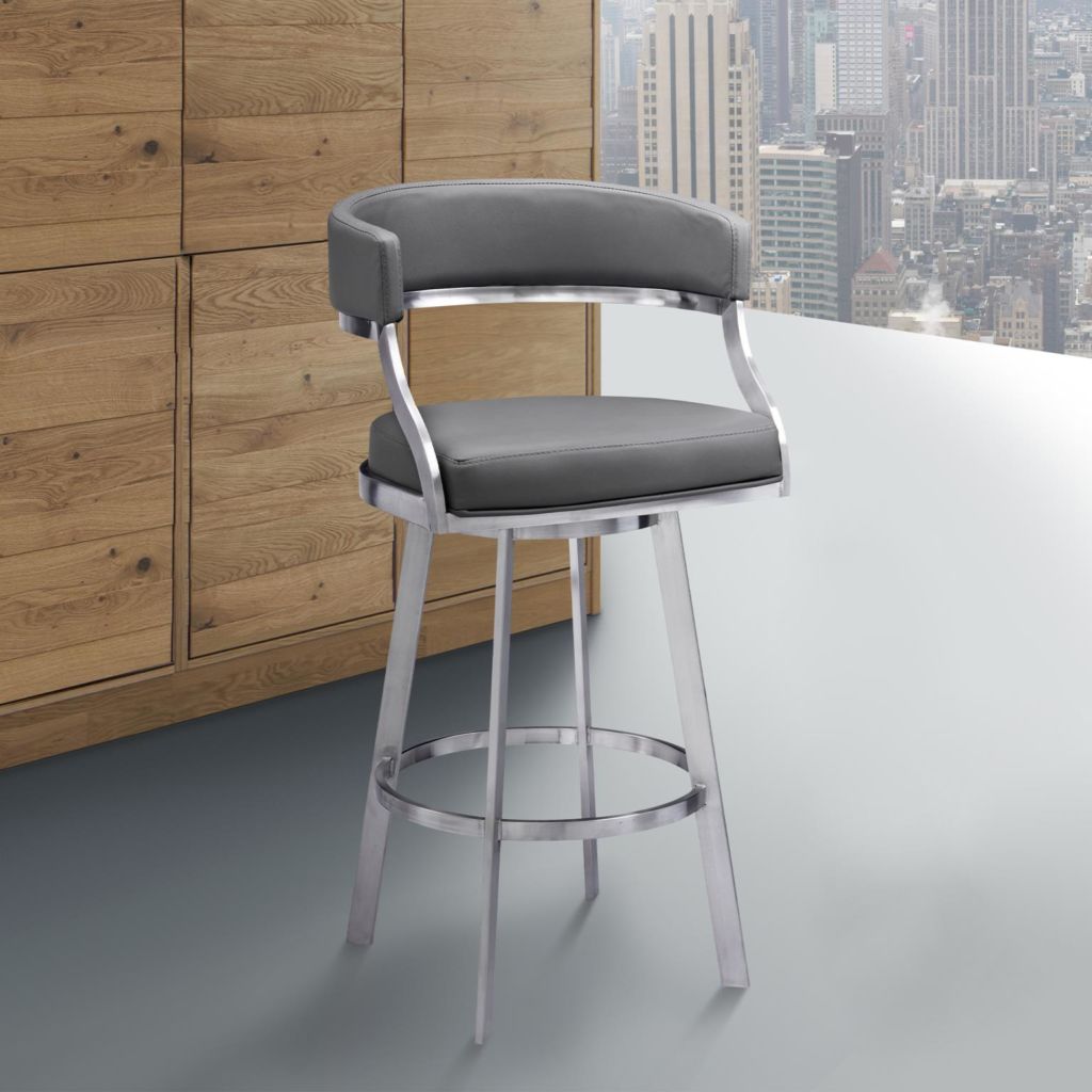 Saturn Brushed Stainless Steel Bar Stool | Royal Billiard & Recreation